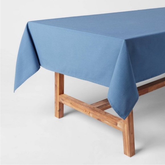 Threshold | Dining | Threshold Nwt Cotton Tablecloth Blue Rectangle ...